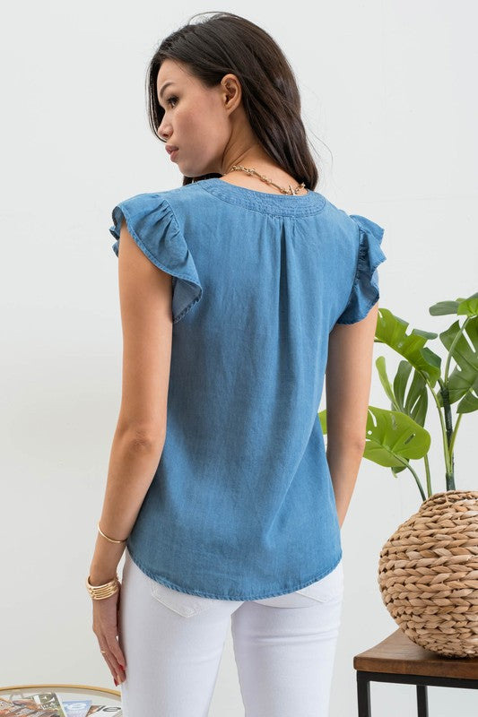 Chandra Chambray Blouse – Boho Lifestyle
