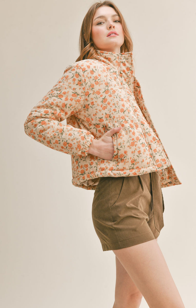 Fall Bloom Puffer Jacket – Boho Lifestyle
